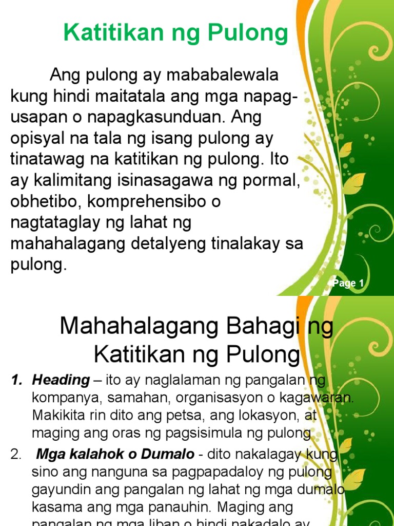 (#5) Katitikan NG Pulong | PDF