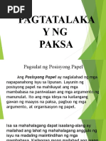 Position Paper Outline (Tagalog) | PDF
