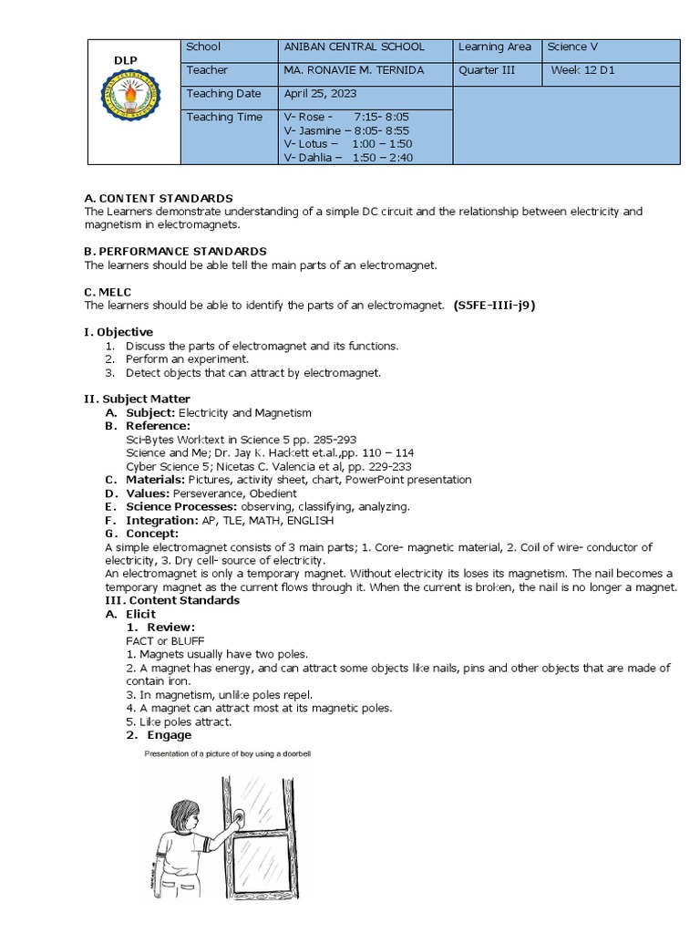 Q3 - Science5 - Week 7 | Download Free PDF | Electricity | Magnet