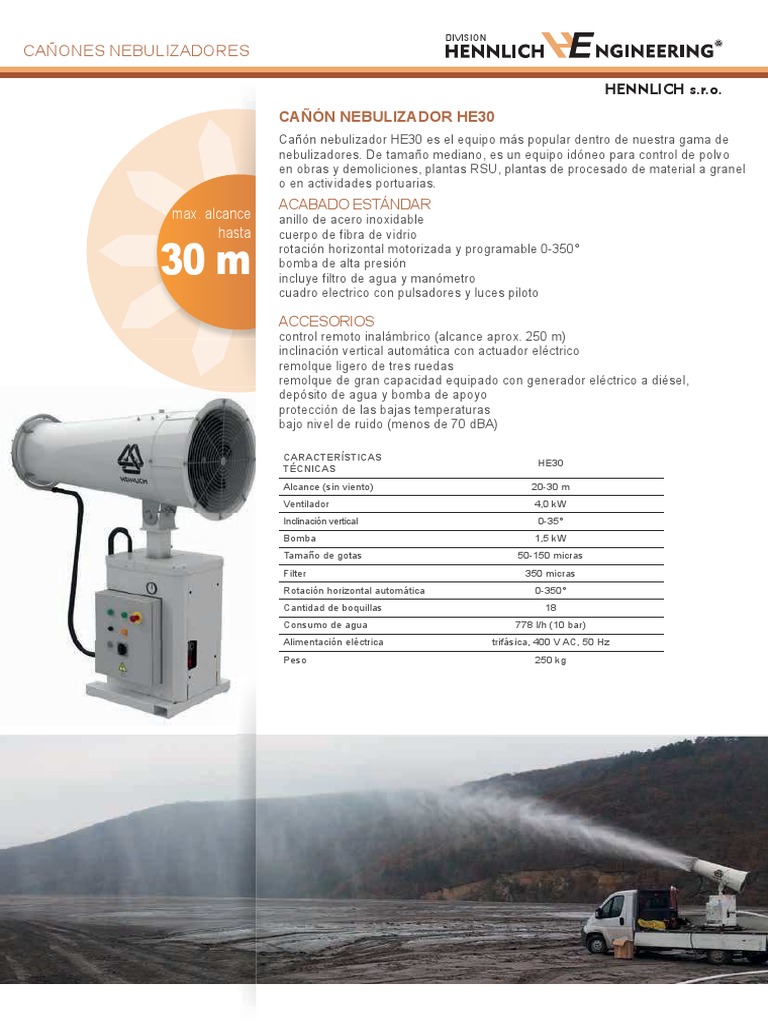 Cañón Nebulizador He30 | PDF