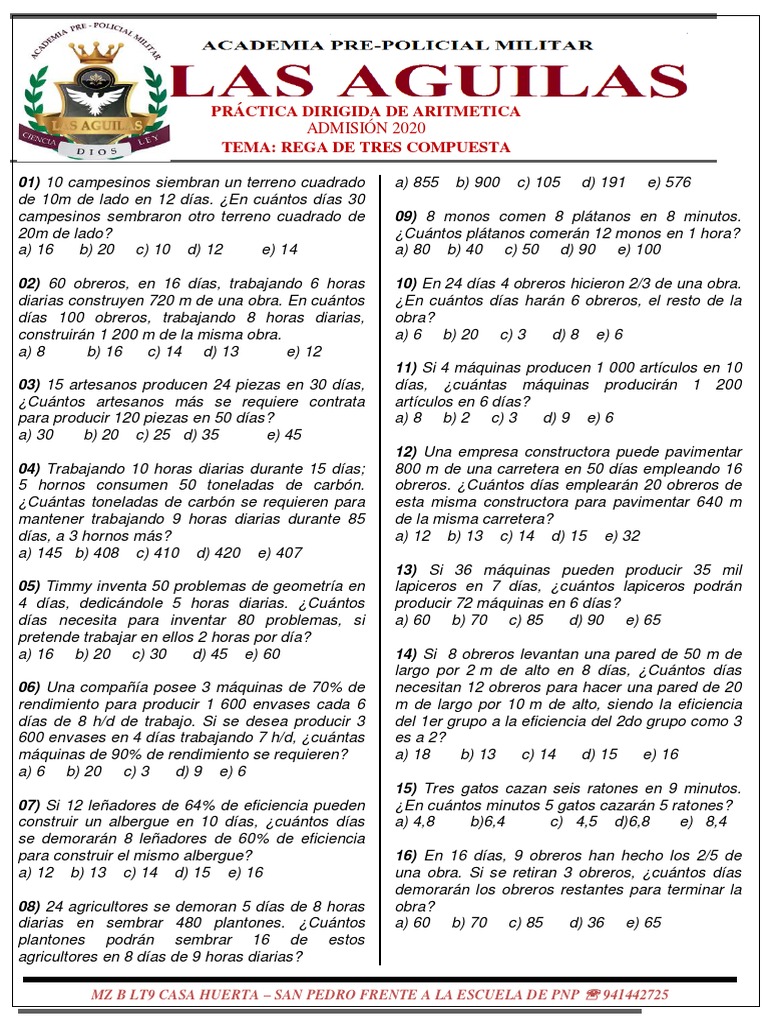 Regla de Tres Compuesta | PDF