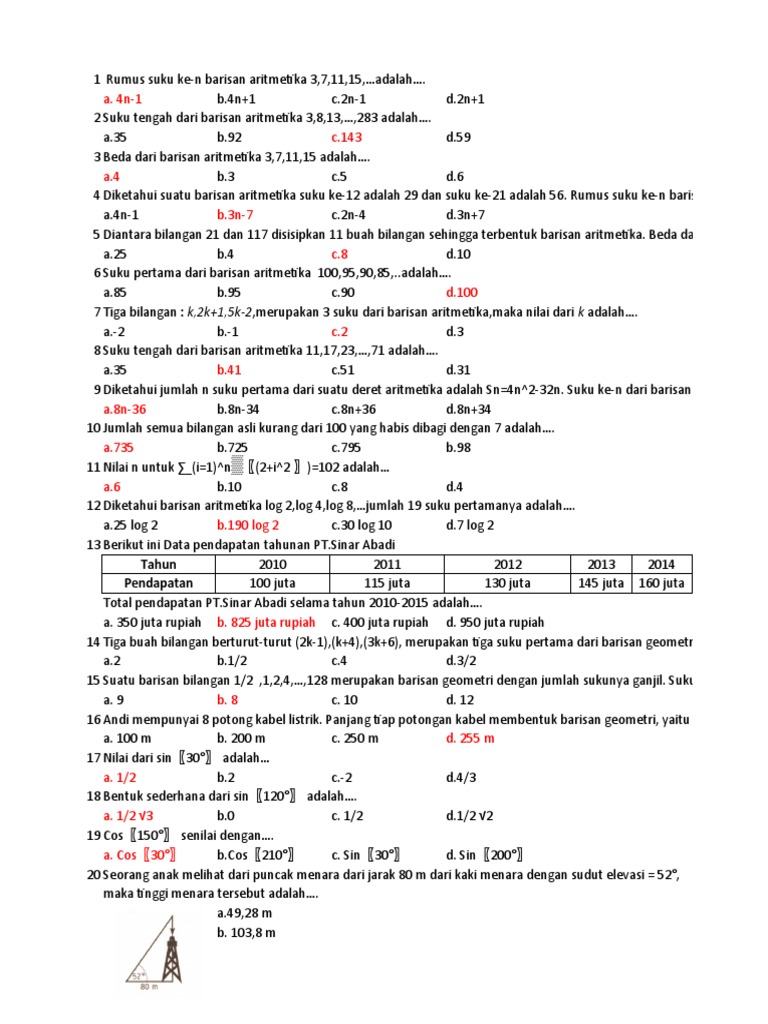 Soal Uas Genap Matematika Kelas X Semua Jurusan | PDF | Metode & Bahan Ajar | Sains & Matematika
