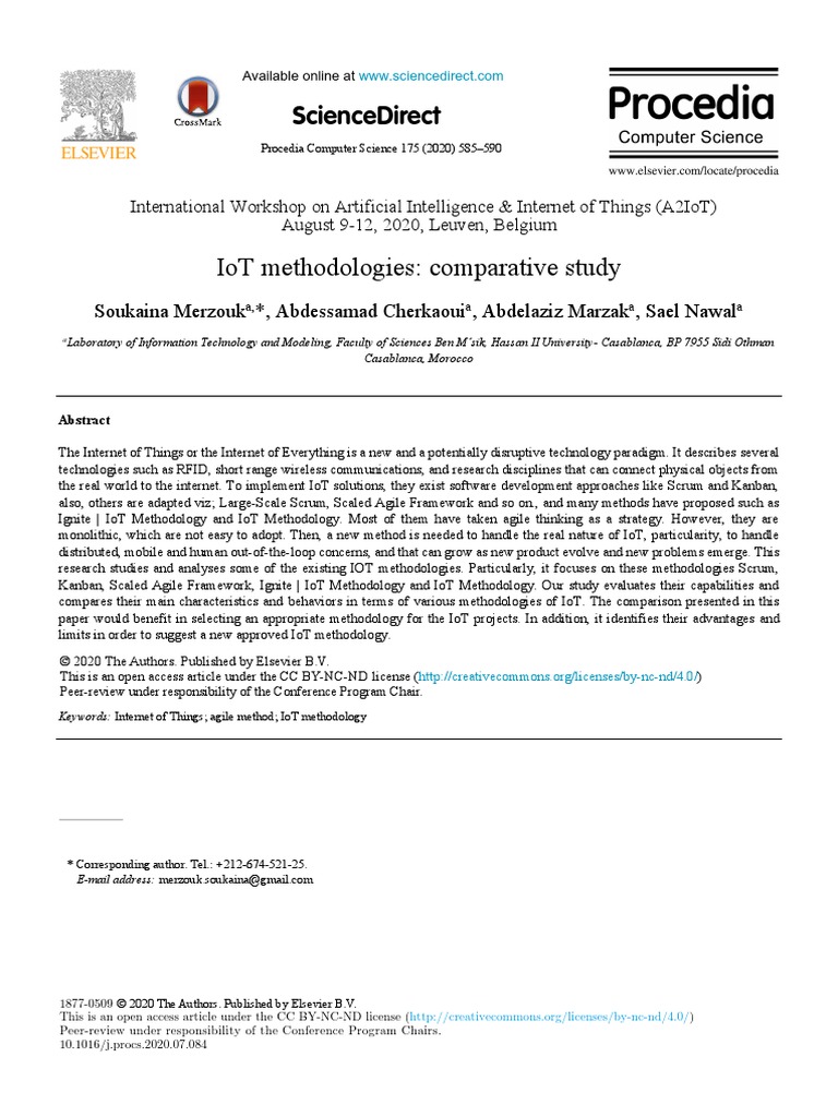 IoT Methodologies Comparative Study | PDF