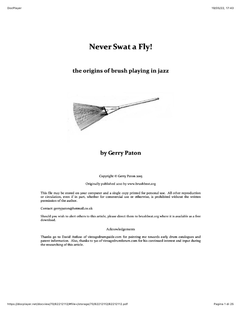 Gerry Paton - Never Swat A Fly! | PDF