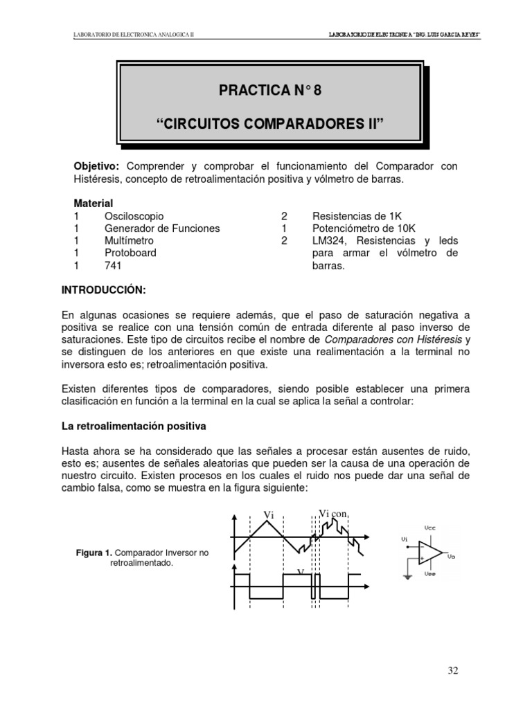 P8 - Comparadores Ii | PDF | Electrónica | Señal analoga