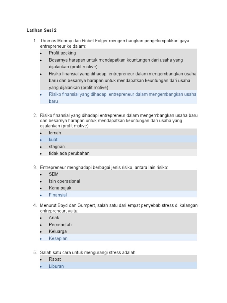 Latihan Sesi 2 | PDF