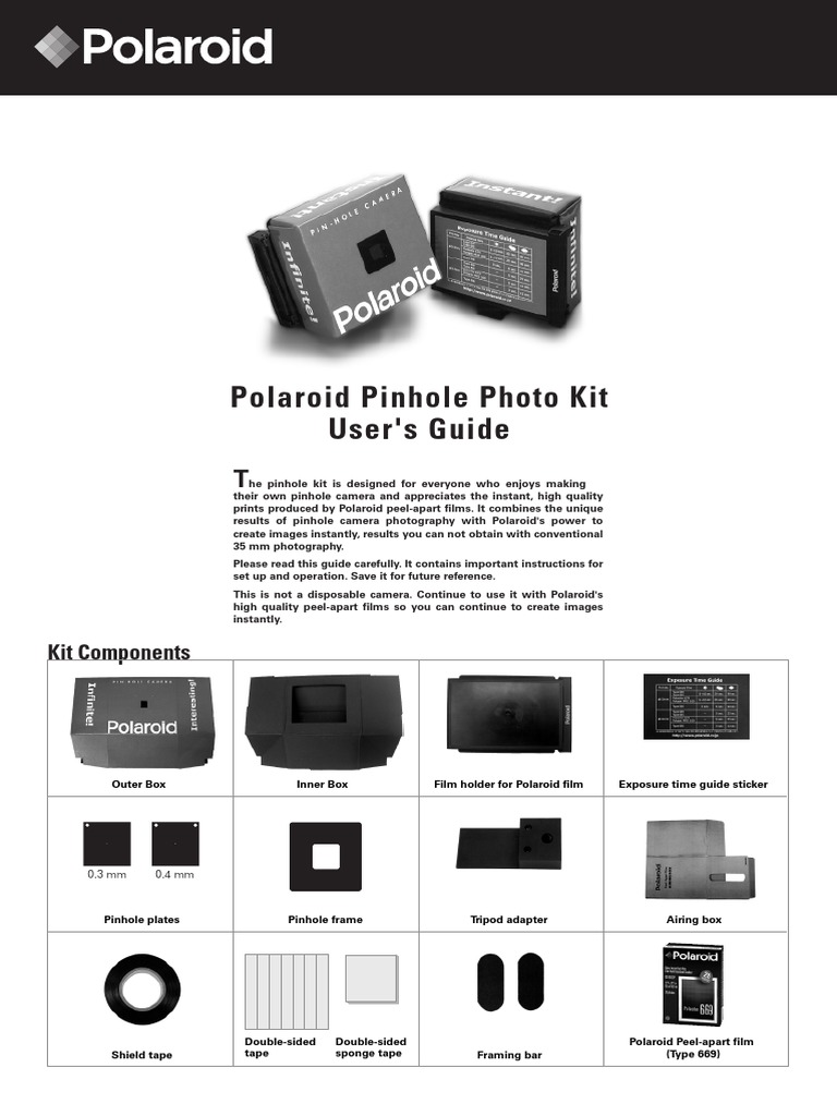 Polaroid Pinhole | PDF | Camera | Shutter Speed