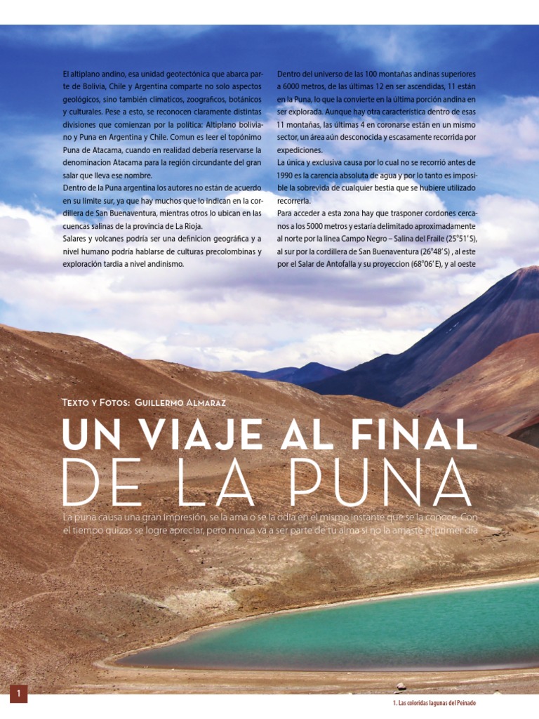 Exploración de la Puna Andina | PDF | Andes | Geografía Física