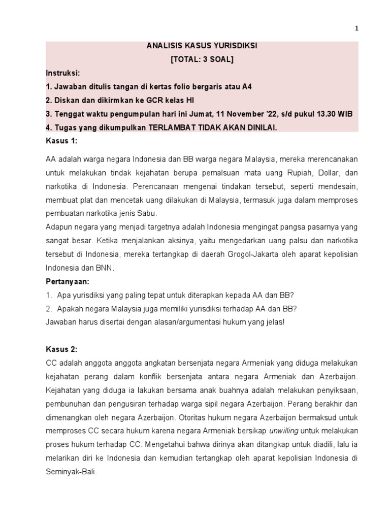 Analisis Kasus Yurisdiksi | PDF