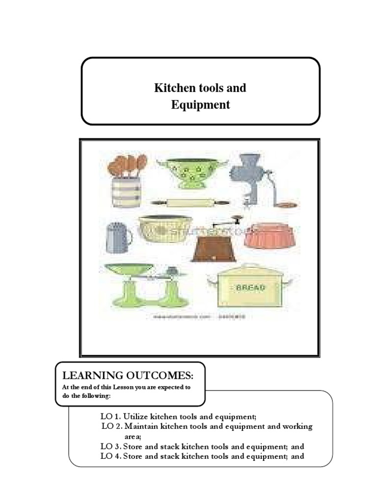 Essential Kitchen Tools and Equipment Guide | PDF | Kitchen Utensil | Knife