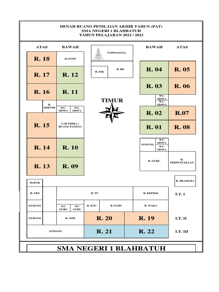 Denah Ruang PAT 22-23 | PDF