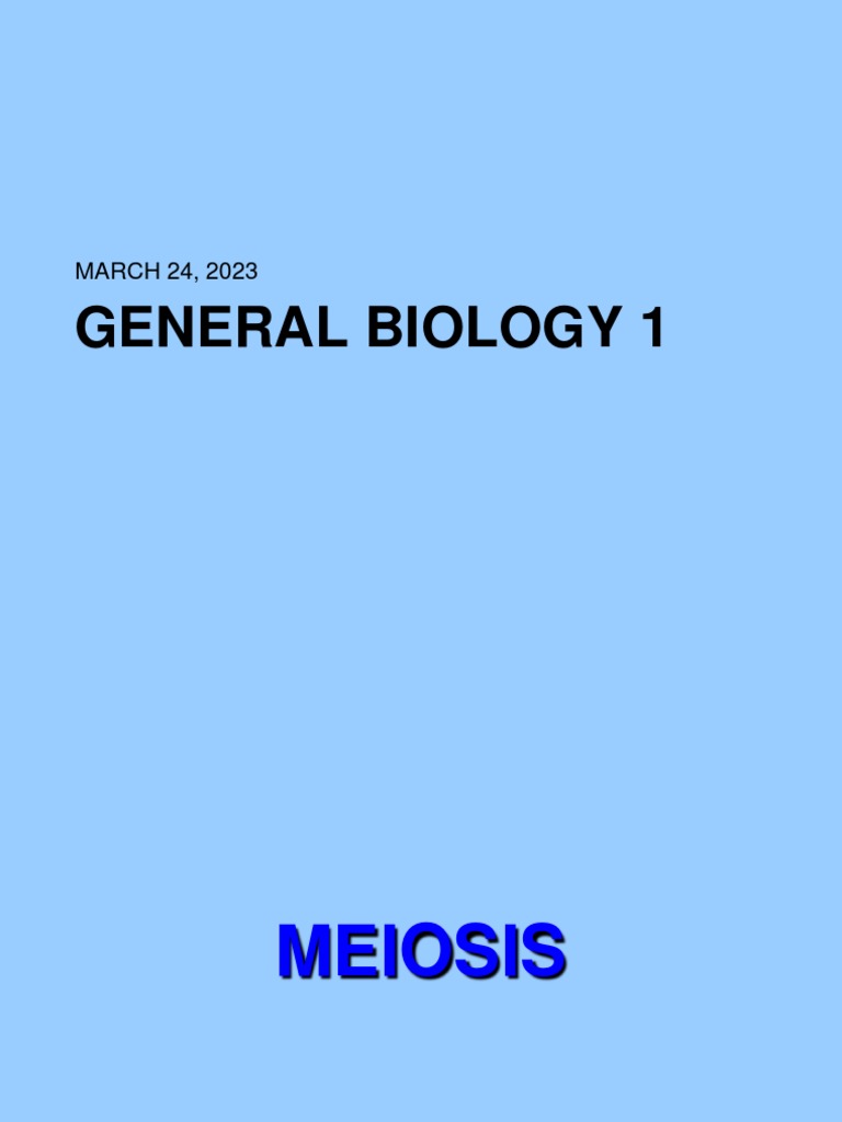 0313 GenBio1 11STEM 4 | PDF | Meiosis | Mitosis