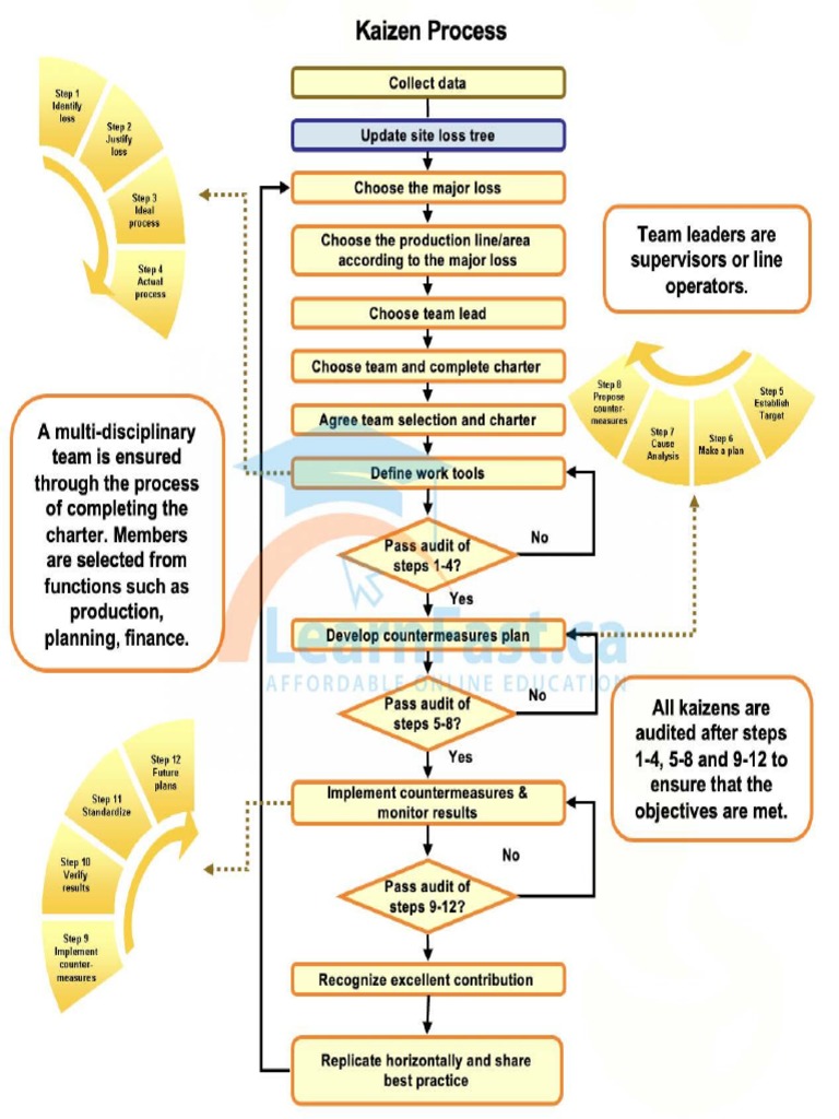 12 Step Kaizen Process With Audit | PDF | Performance Indicator | Audit