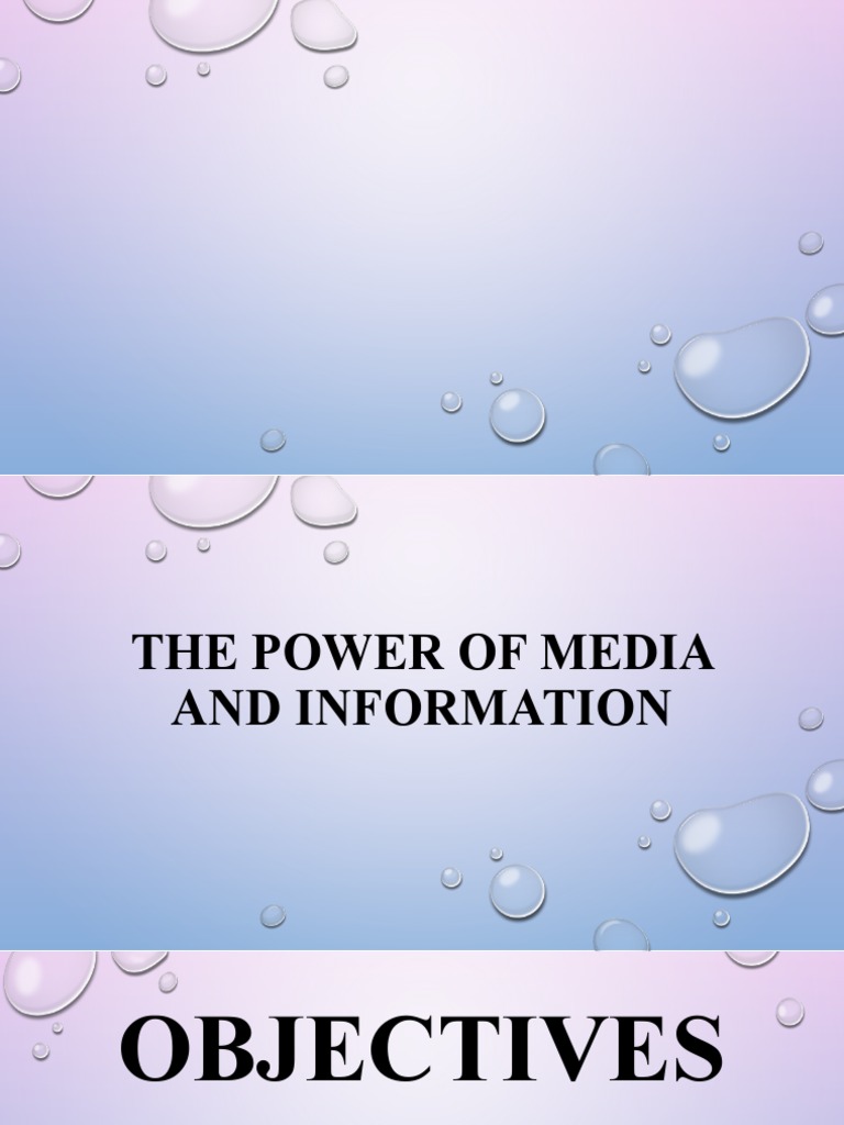 The Power of Media and Information 1 | PDF | Journalism | Mass Media