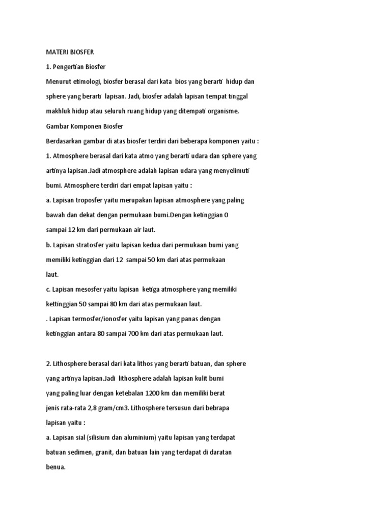 Materi Biosfer | PDF