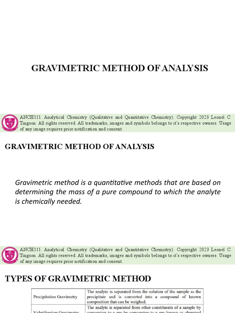 Analytical Chem Week 5 | PDF | Precipitation (Chemistry) | Colloid