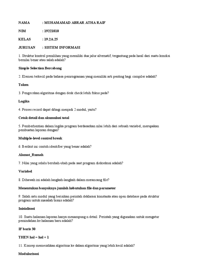 Panduan Pseudocode dan Algoritma Pemrograman | PDF | Teknologi & Rekayasa