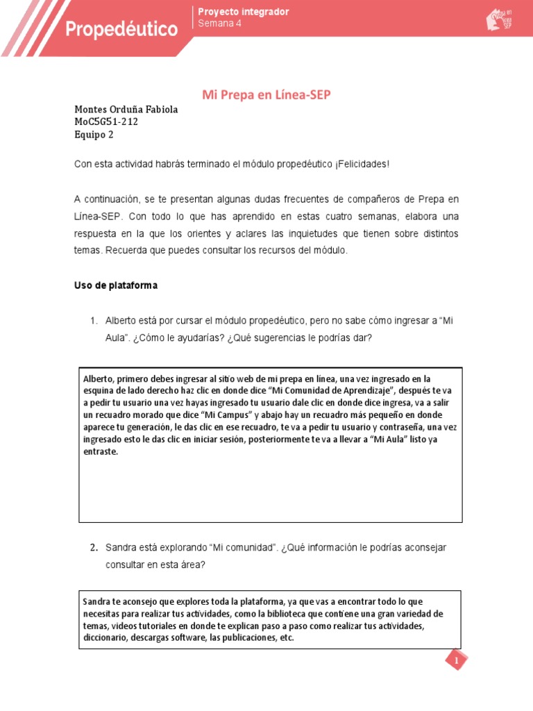 Mi Prepa en Linea Fabiola | PDF