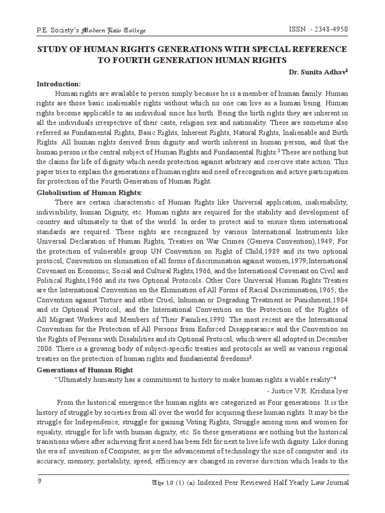 Fourth Generation Human Rights Overview | PDF | Human Rights | Rights