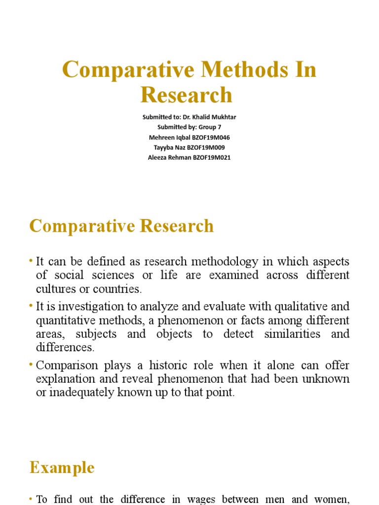 Comparative Methods of Research HHH | PDF | Experiment | Scientific Method