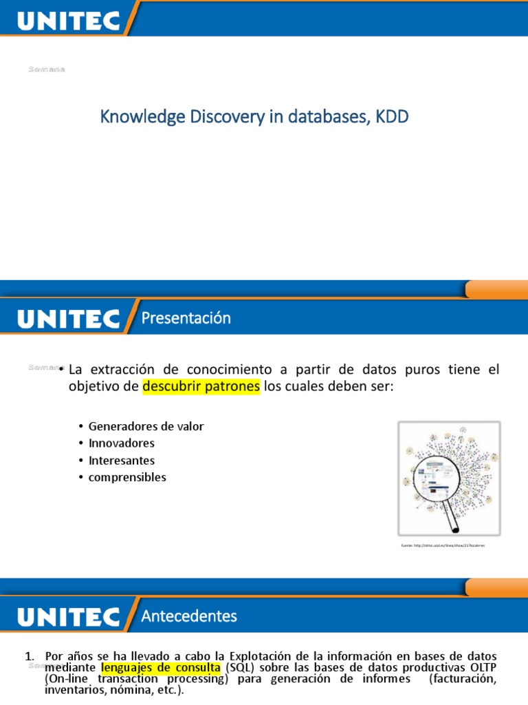 Knowledge Discovery in Databases, KDD | PDF | Procesamiento de datos | Validación Cruzada ...