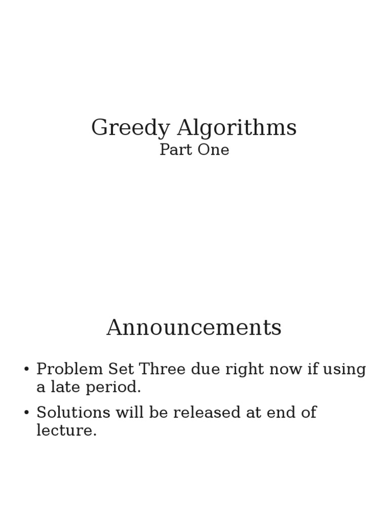 Greedy Algorithms Standard | PDF Greedy Algorithms Standard | PDF