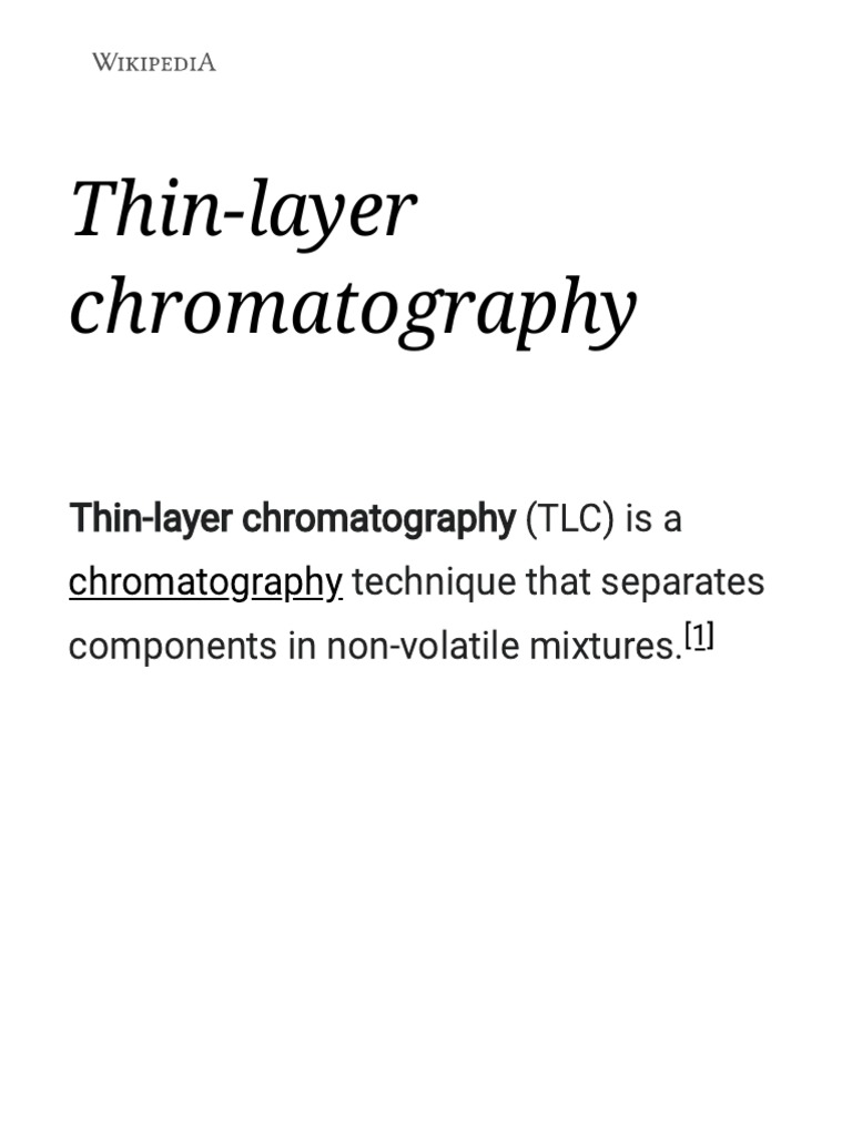 Thin-Layer Chromatography | PDF | Thin Layer Chromatography | Chromatography