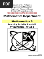 Math 8-Q4-Module-1 | PDF | Triangle | Mathematics