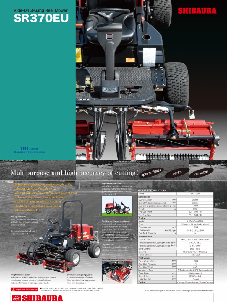 Brosur Shibaura SR 370 | PDF