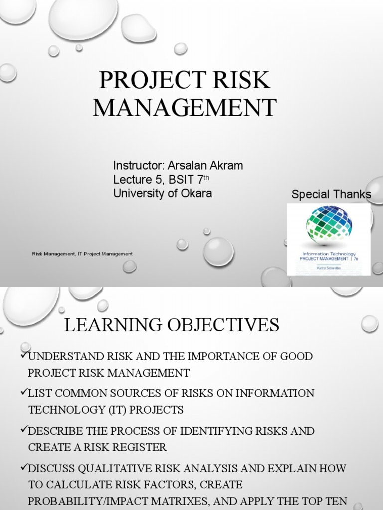 IT Project Risk Management Guide | PDF | Art | Computers