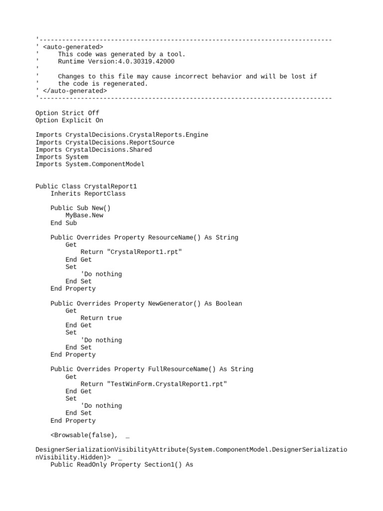 Crystal Report 1 Pdf Boolean Data Type Object Computer Science