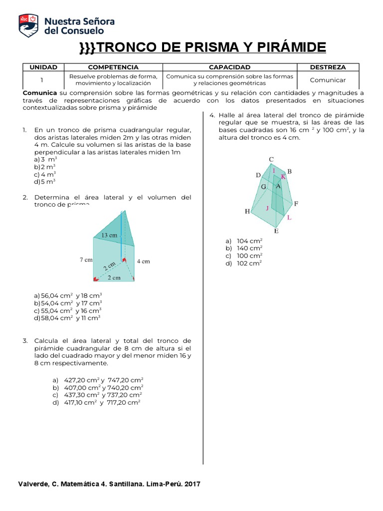 Tronco de Prisma y Piramide | PDF