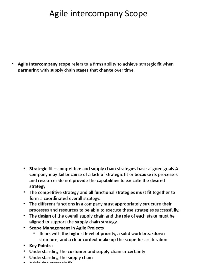 Agile Intercompany Scope Management | PDF