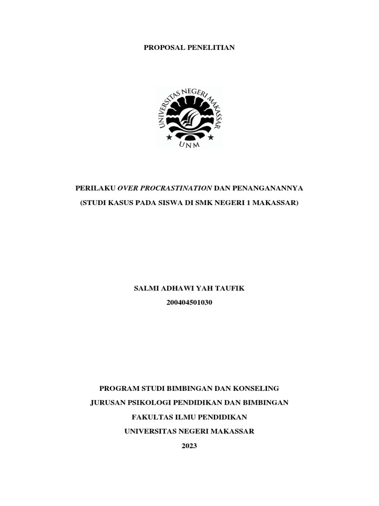 Proposal Studi Kasus (Salmi Adhawi Yah Taufik) | PDF | Kesehatan Holistik