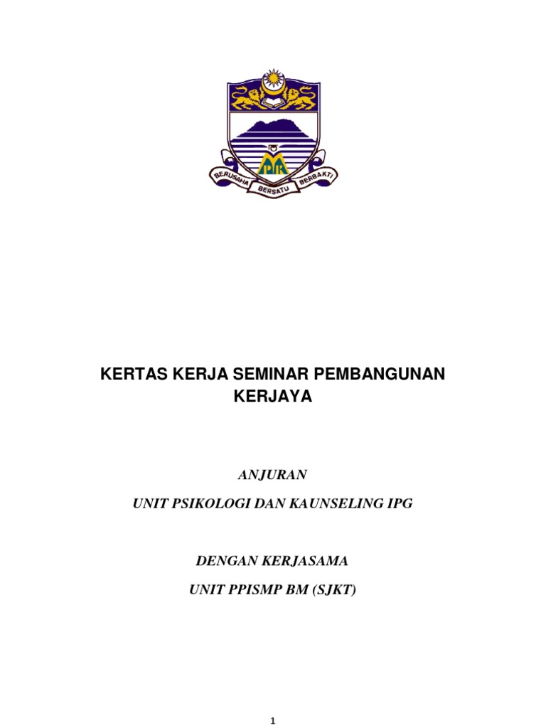 Kertas Kerja Seminar Pembangunan Kerjaya | PDF | Seni