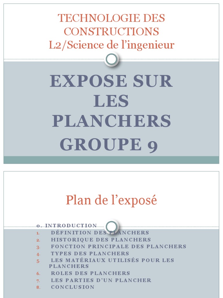 Expose Sur Le Plancher | PDF