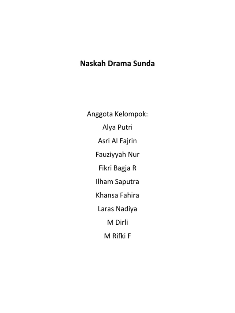 Naskah Drama Sunda 2 | PDF