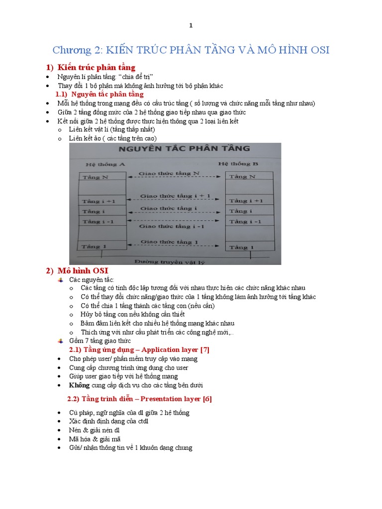 C2 - Kiến trúc phân tầng và mô hình OSI | PDF