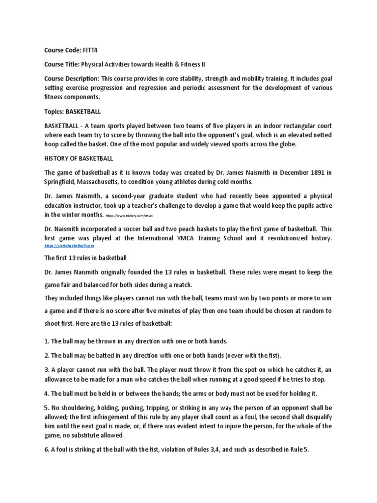 FITT 4 Handout | PDF | Sports & Recreation