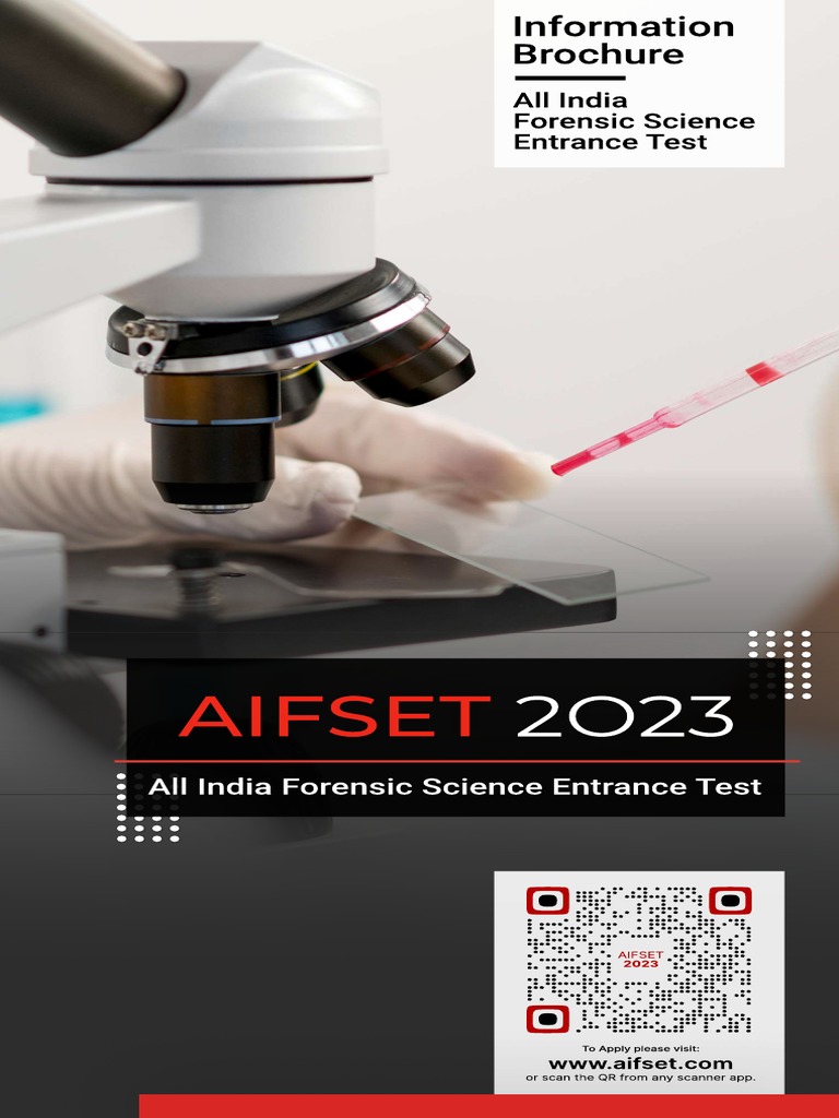 AIFSET Brochure NEw | Download Free PDF | Forensic Science | Crime Scene