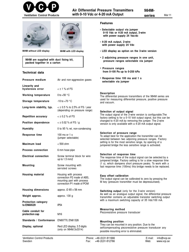 Differential Pressure Solutions | PDF | Pressure Measurement | Pascal (Unit)