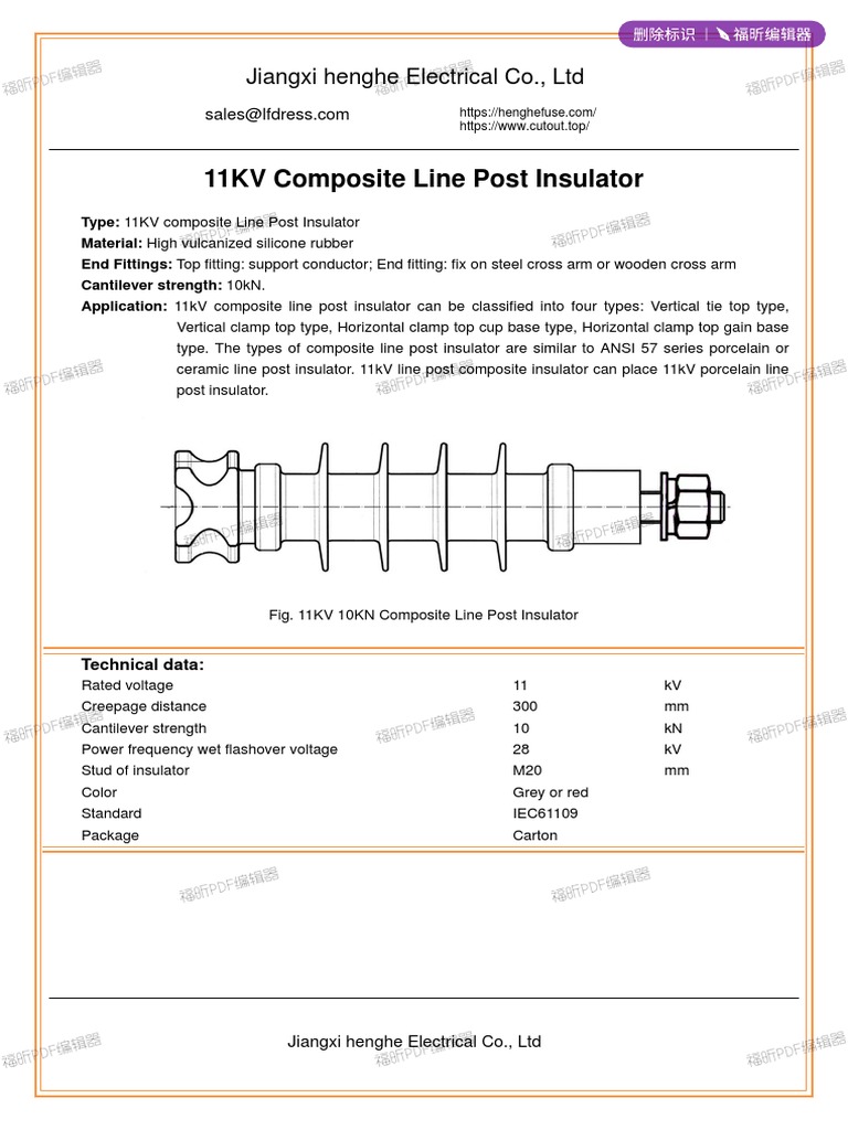 11kV Composite Line Post Insulator | PDF