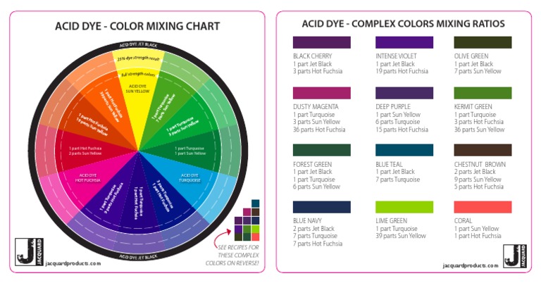 Acid Dye Color Wheel Chart Pdf Yellow Light