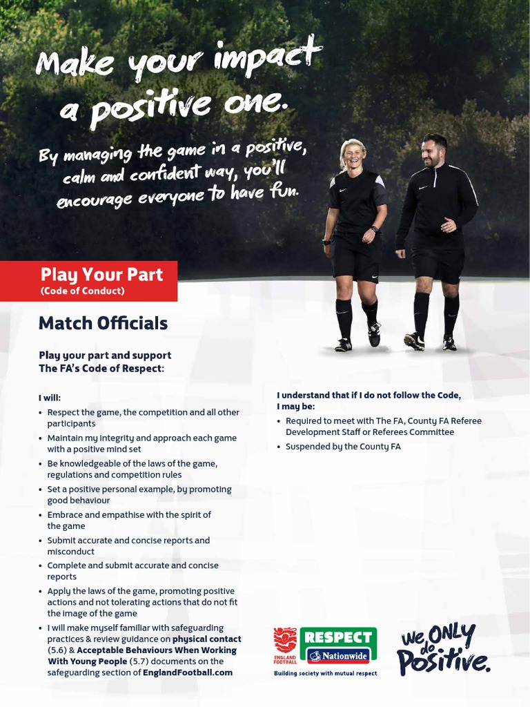 Respect Code-Of-Conduct MATCHOFFICIALS | PDF