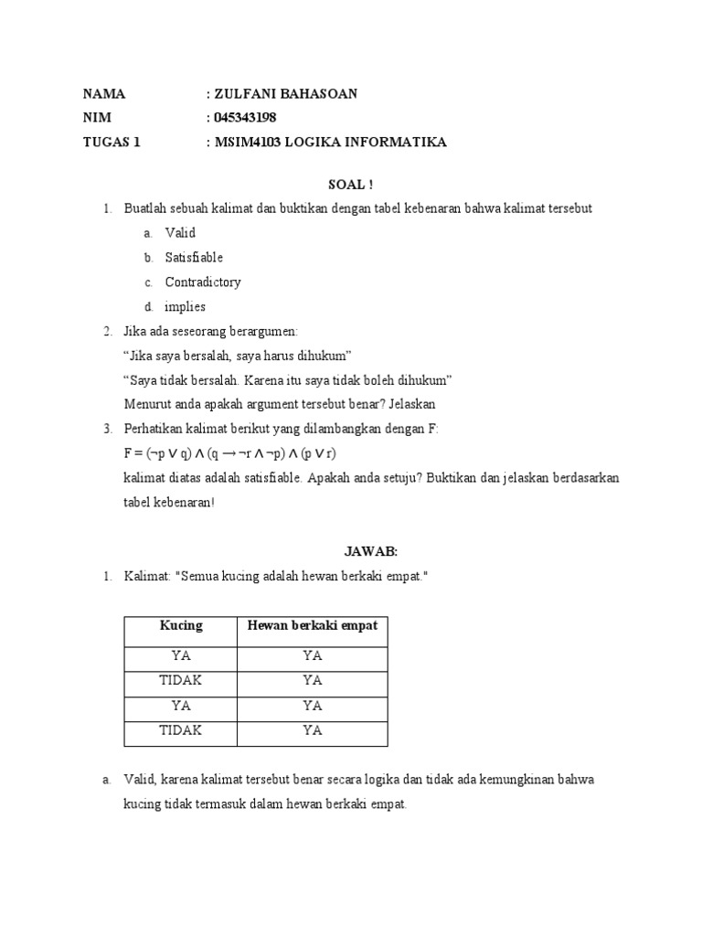 T1 Logika Informatika | PDF