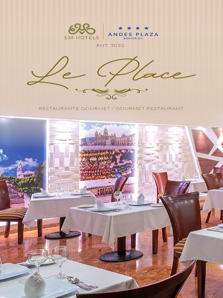 Menú Gourmet del Hotel Andes Plaza | PDF | Cocina, comidas y vino