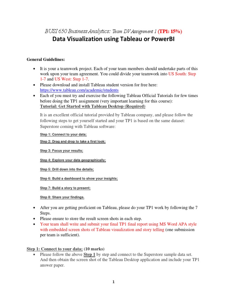 BUSI 650-Team 1 TP1 - Data Visluzaiton Story Telling | PDF | Data Management | Data