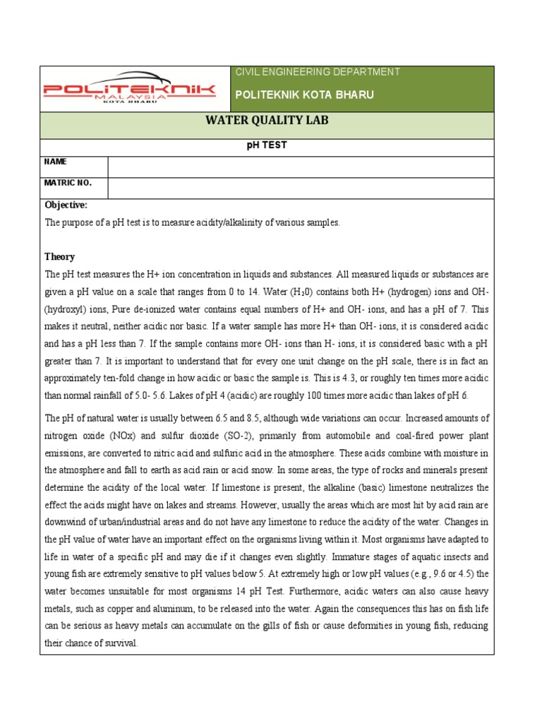 PH Test | PDF | Ph | Acid