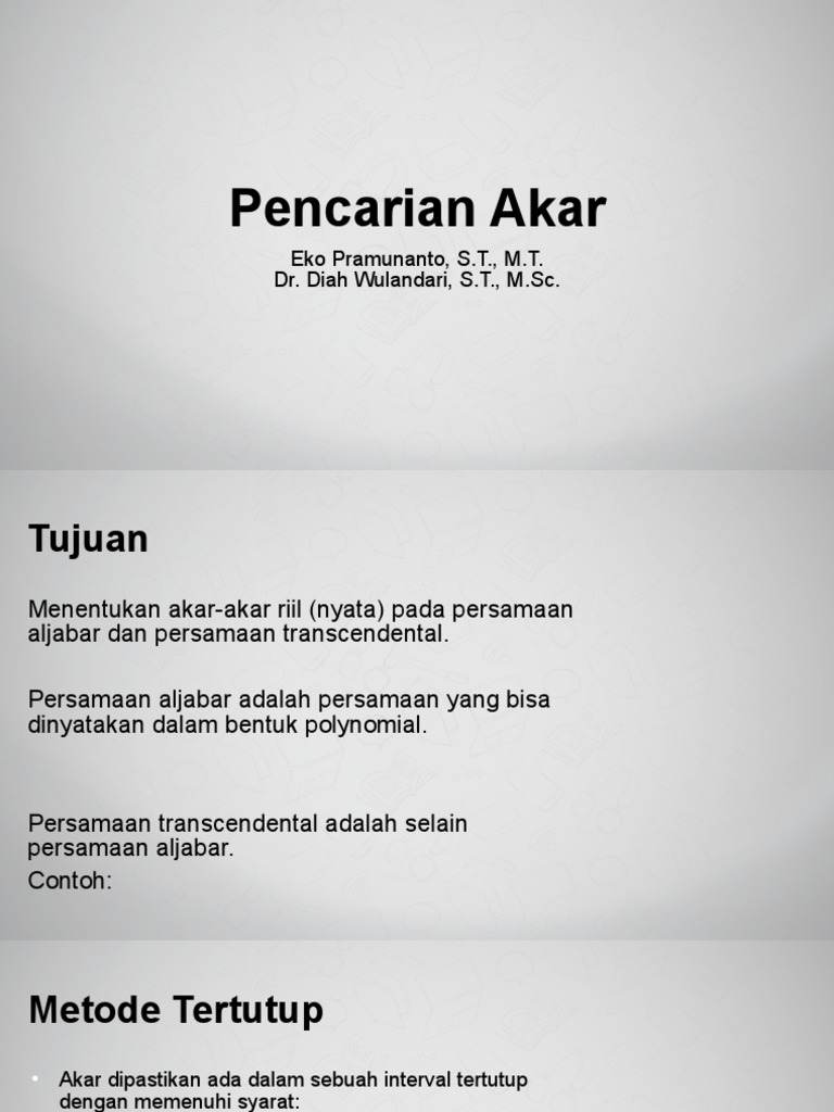 MOOC Metnum Akar | PDF