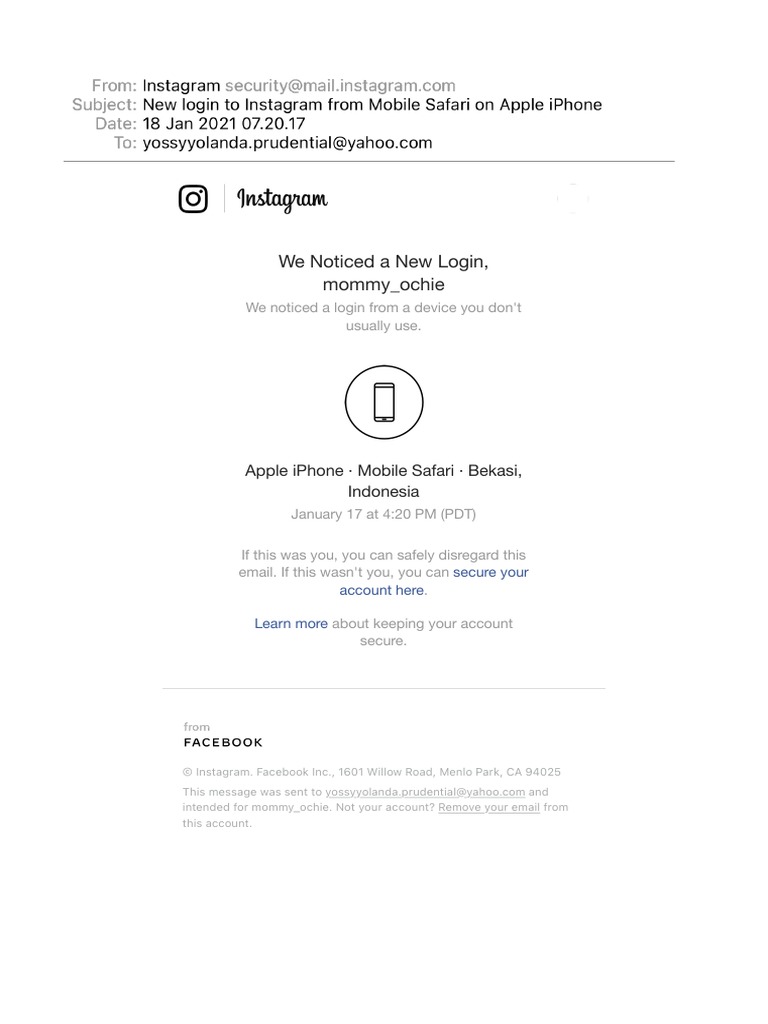 New Login To Instagram From Mobile Safari On Apple Iphone | PDF